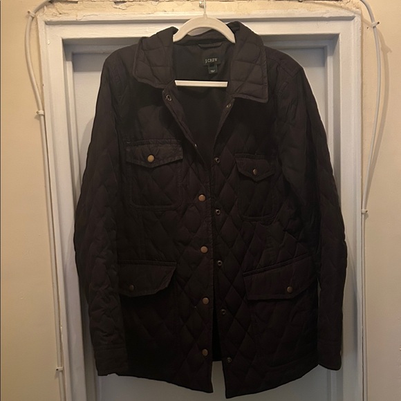 J. Crew | Jackets & Coats | J Crew Quilted Black Jacket | Poshmark